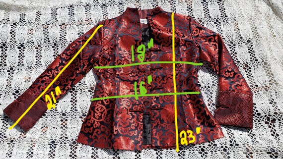 Vintage Asian Blazer Lined Chinese Jacket - Gem