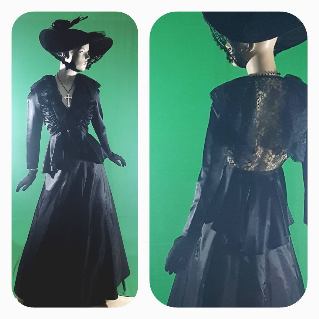 Victorian Cosplay Gown , Evil Queen Dress , Mourning Dress Edwardian - Etsy