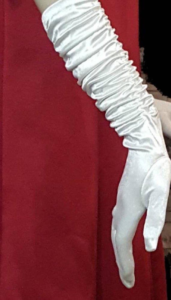 Long Ivory Opera Gloves - Gem