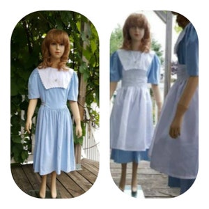 Alice in Wonderland Classic Blue Velvet Pinafore Dress Victorian Style ...