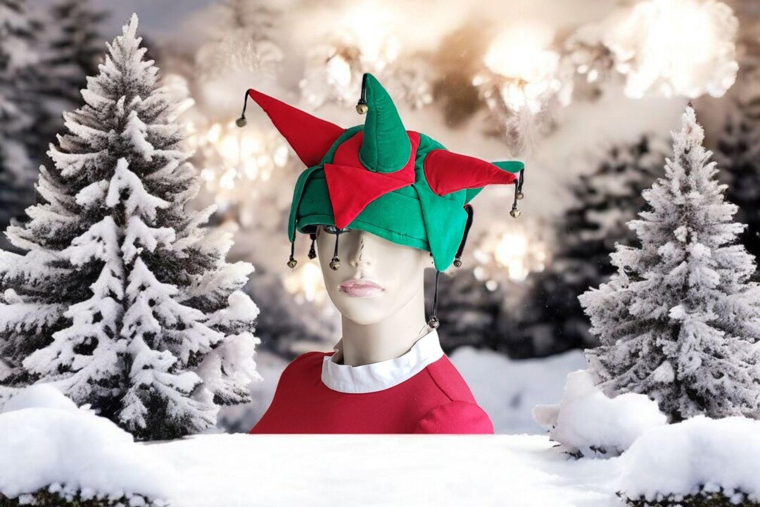 Vintage Elf Jester Santa's Helper Hat - Etsy