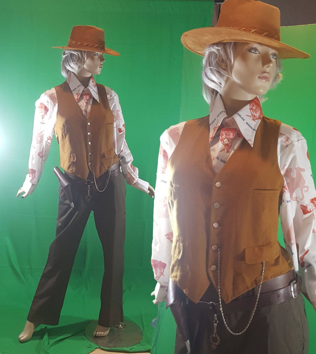 Western Vest Cowboy Cosplay County Fashion - Etsy