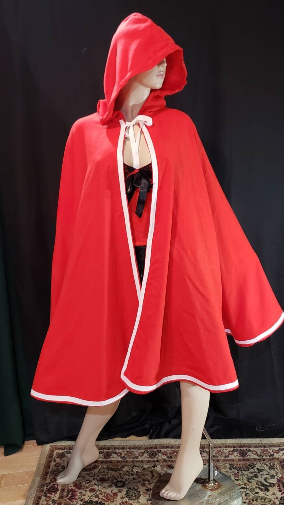 Hooded Red Cloak / Red Riding Hood Cape - Etsy