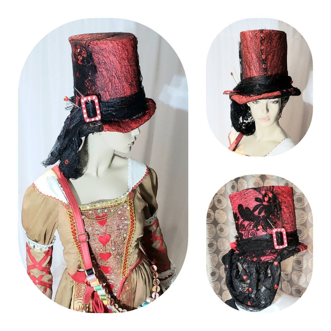 Small Size Vampire Hat Red Queen Top Hat / Alice in - Etsy