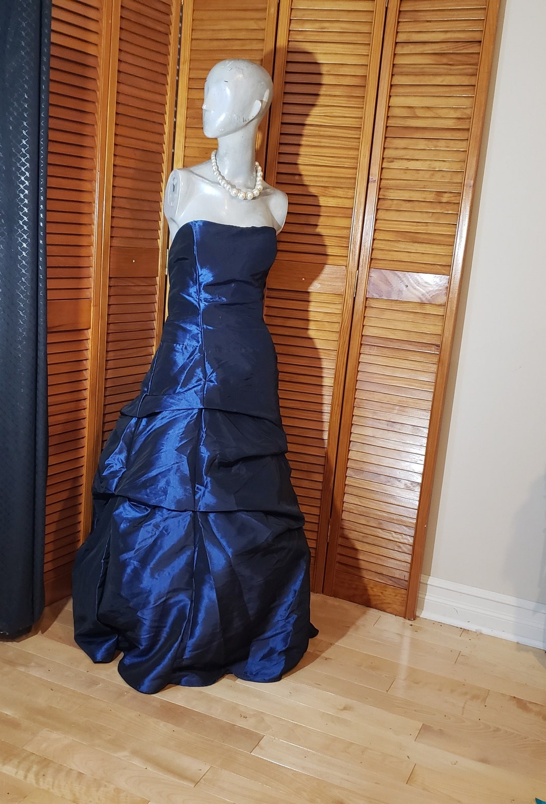 Midnight Blue Strapless Ball Gown - Etsy