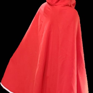 Hooded Red Cloak / Red Riding Hood Cape - Etsy