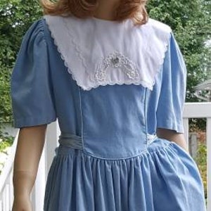 Alice in Wonderland Classic Blue Velvet Pinafore Dress Victorian Style ...