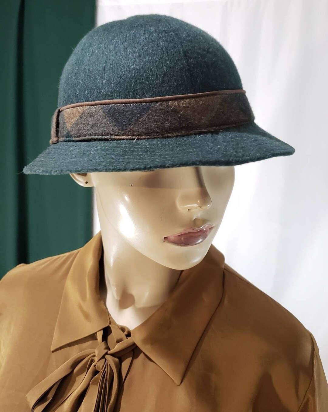 Green Original Loden Tiroler Cloche Hat - Etsy