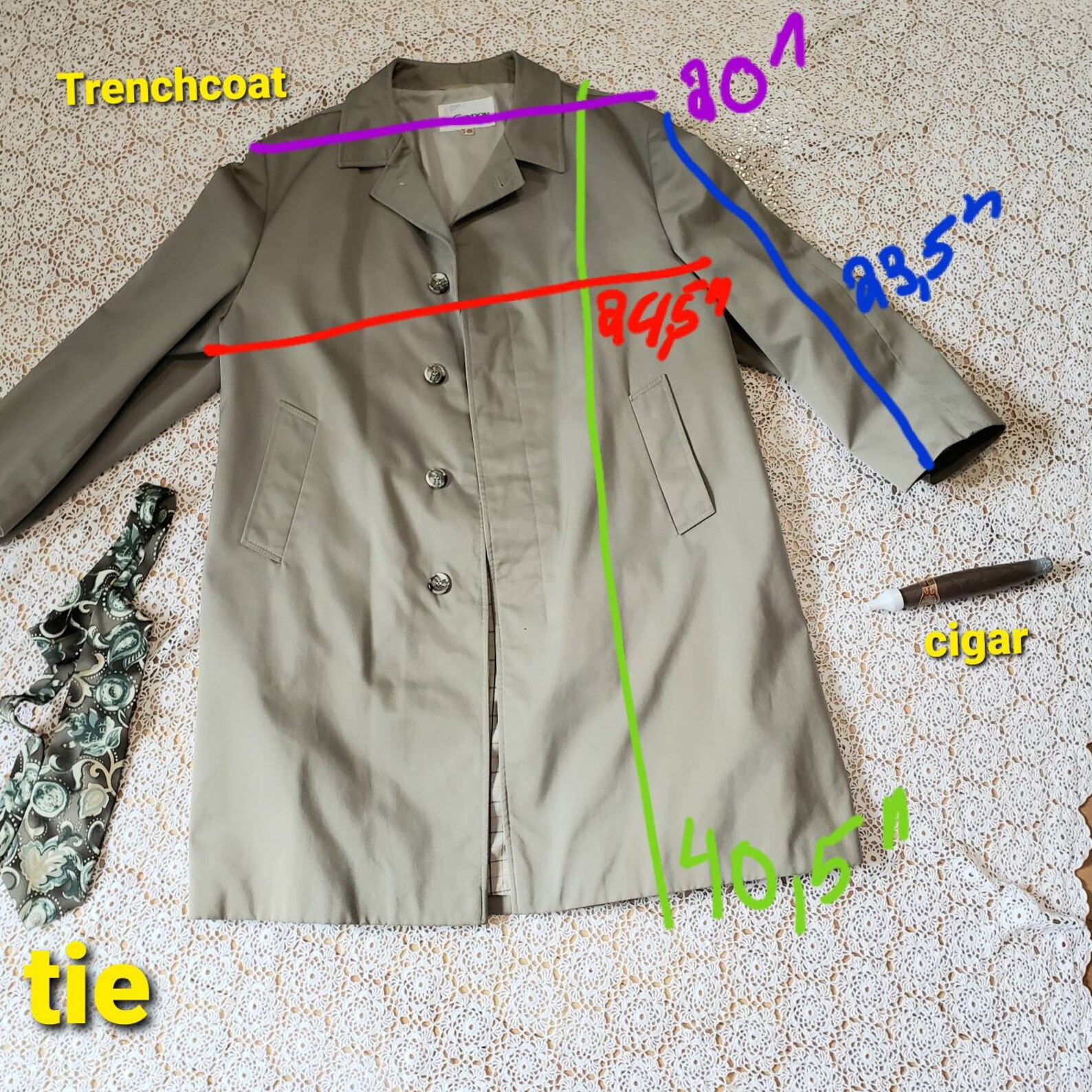 Columbo Cosplay Trench coat Raincoat Western Duster Hipster | Etsy