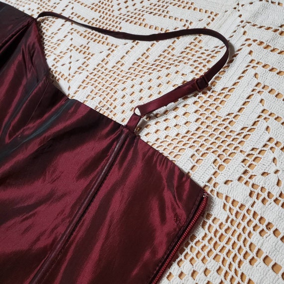 Burgundy Special Occasion Gown , Maxi Graduation Dre… - Gem