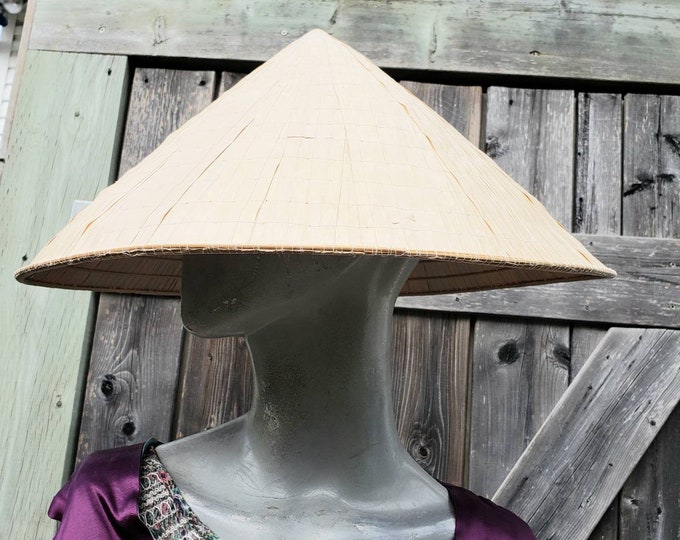 Conical Chinese Hat, Sedge, Rice, Paddy Vintage Headwear - Etsy