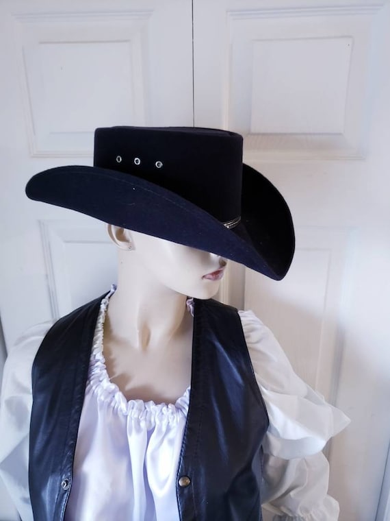 Black Western Hat Cowboy Cosplay - Gem