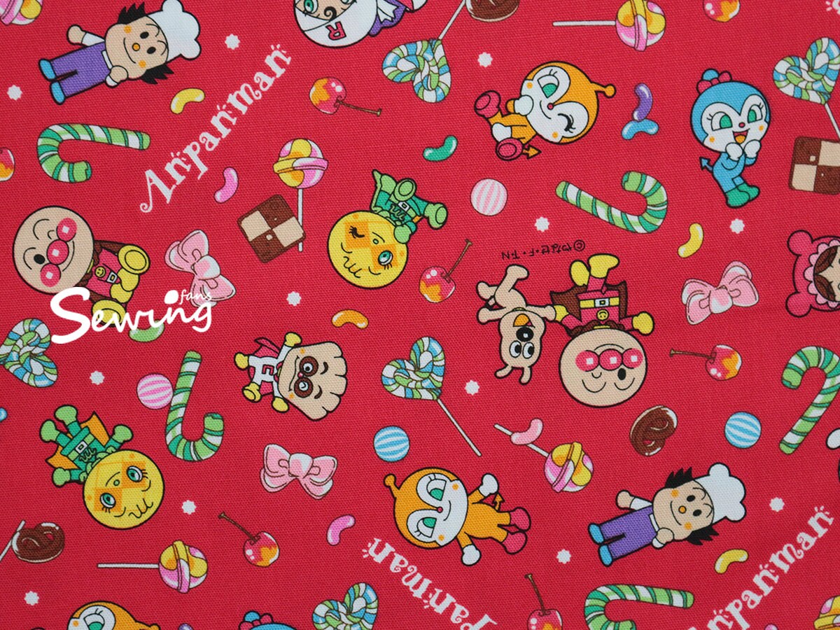 Oxford Anpanman Bread Cartoon Anime Japan Fabric RED by the | Etsy