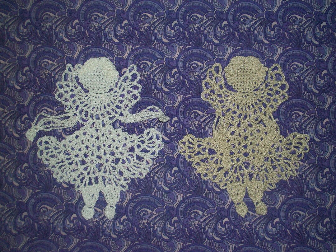New Handmade Crochet Little Girl Angel Doily, Suitable for Framing ...