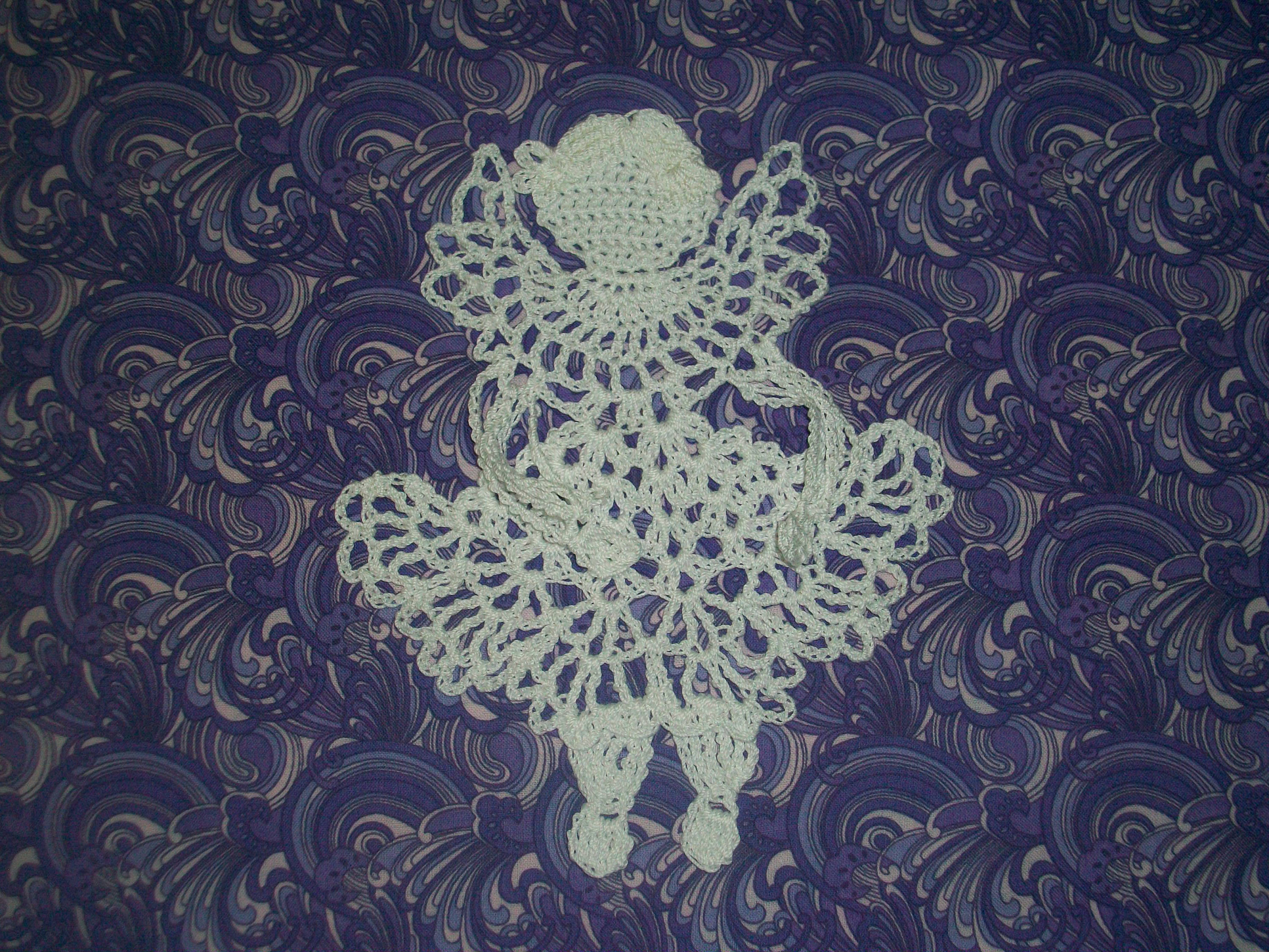 New Handmade Crochet Little Girl Angel Doily Suitable for | Etsy