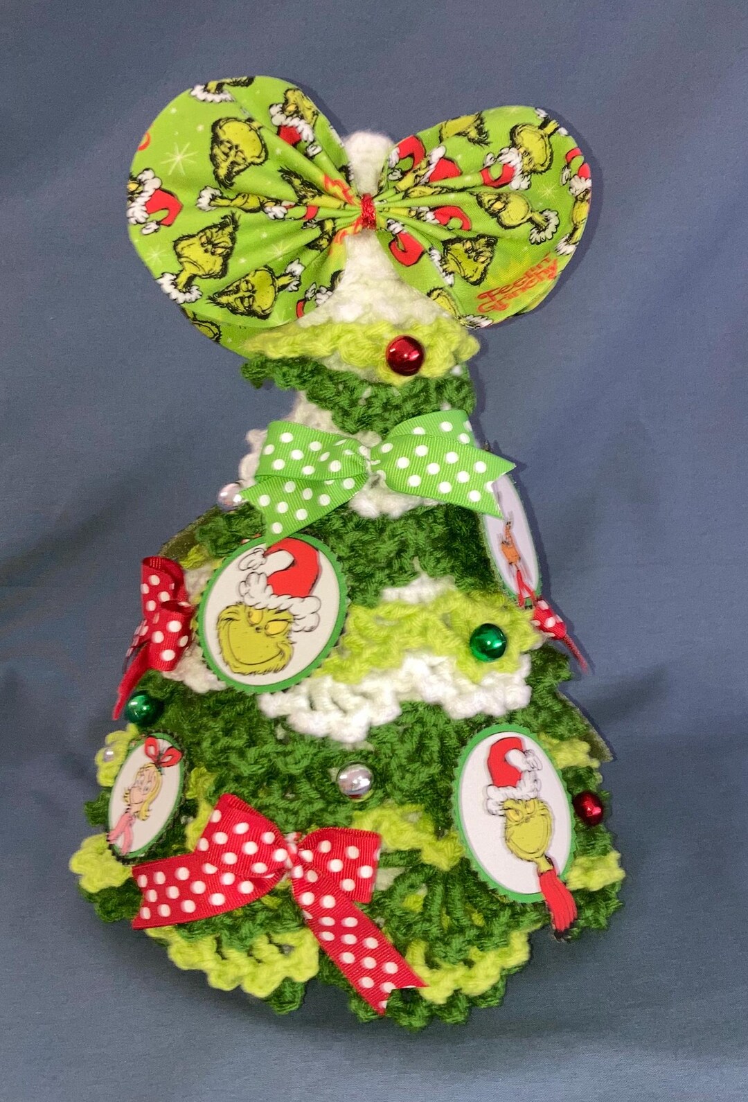 Grinch, Grinchmas Christmas Tree, Handmade, Great for Office Desk - Etsy