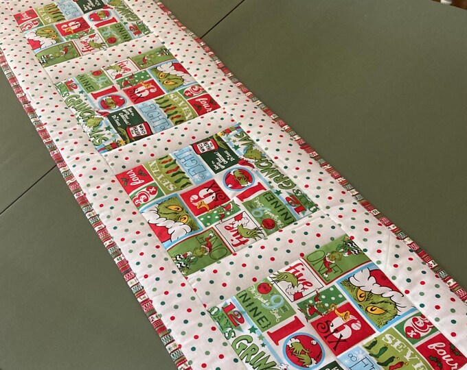 Grinch Countdown to Christmas Table Runner #3512 - Etsy