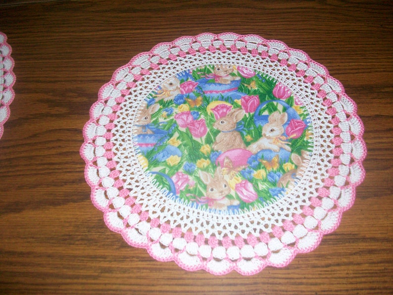New Crochet Easter Doilies/Bunny Rabbits/Easter | Etsy