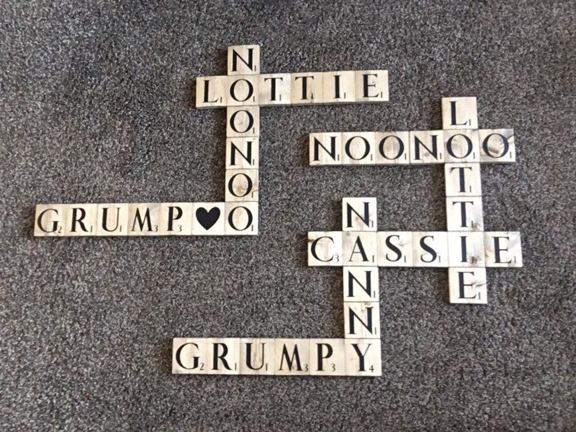 Giant Scrabble Letters Wall Art Loose Tiles | Etsy