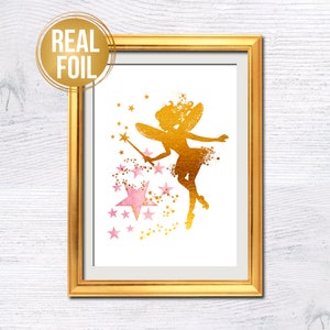 Disney Print Set of 4 Real Foil Poster Gift for Her Wall Art Disney ...