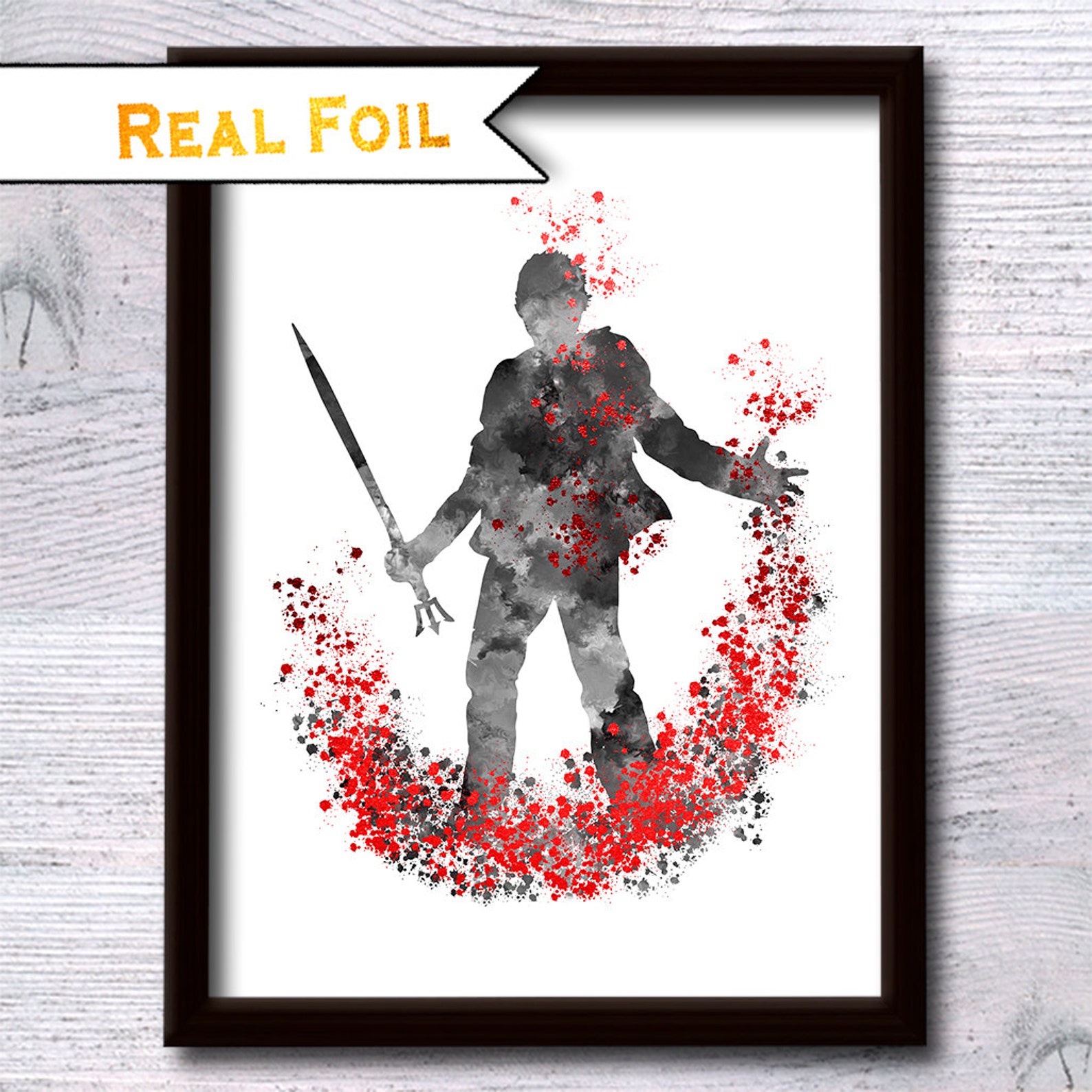Percy Jackson Poster Set of 4, Real Foil Print, Camp Half-blood Wall ...