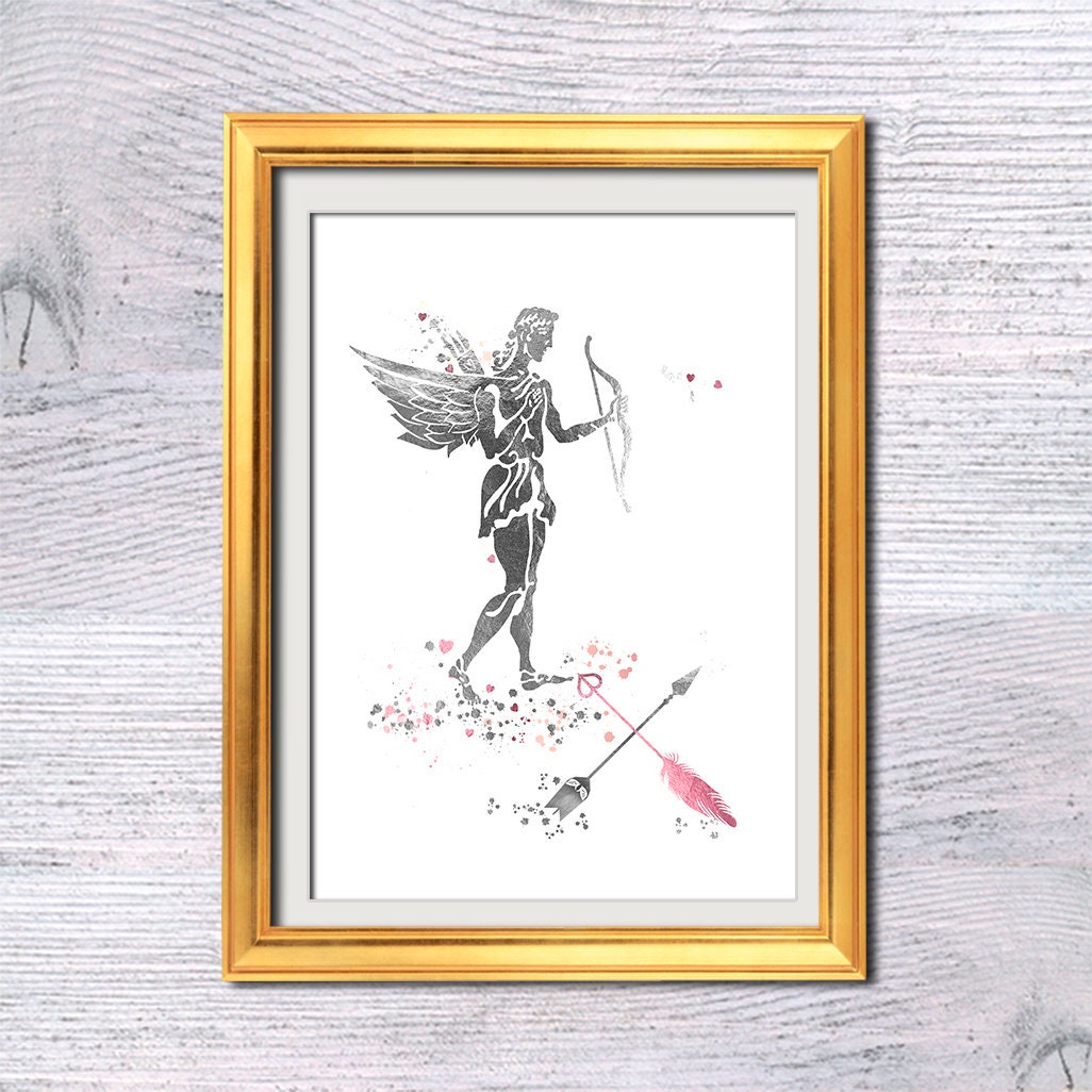 Eros Greek God Greek Mythology Gold Foil Decor God of Love - Etsy