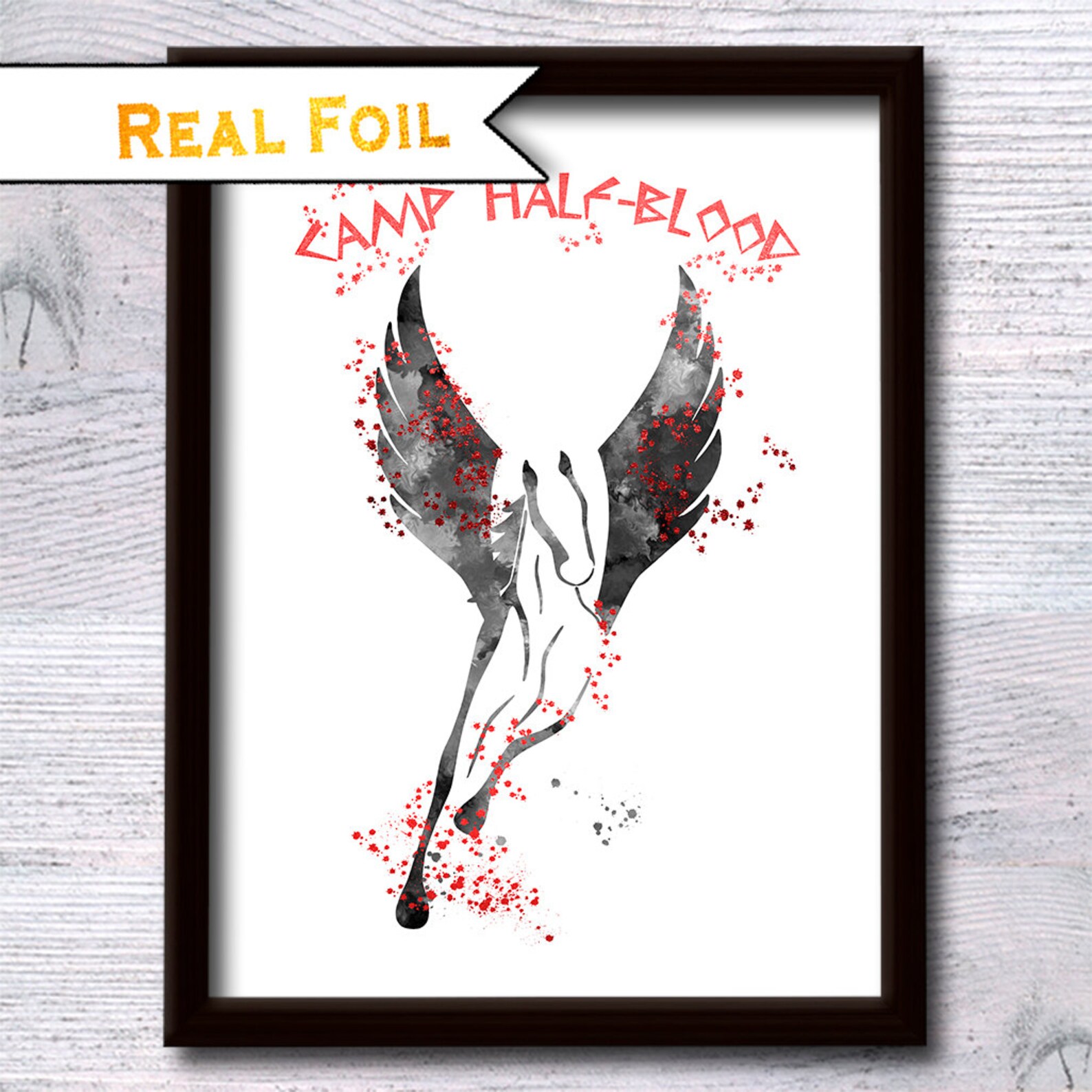 Percy Jackson Poster Set of 4, Real Foil Print, Camp Half-blood Wall ...