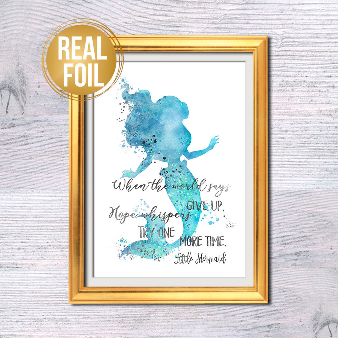 The Little Mermaid Poster Ariel Disney Print Disney Wall Decor - Etsy