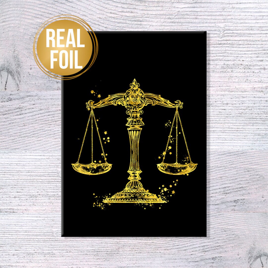 Scales of Justice Real Foil Art Print: Law Office Decor G478 - Etsy