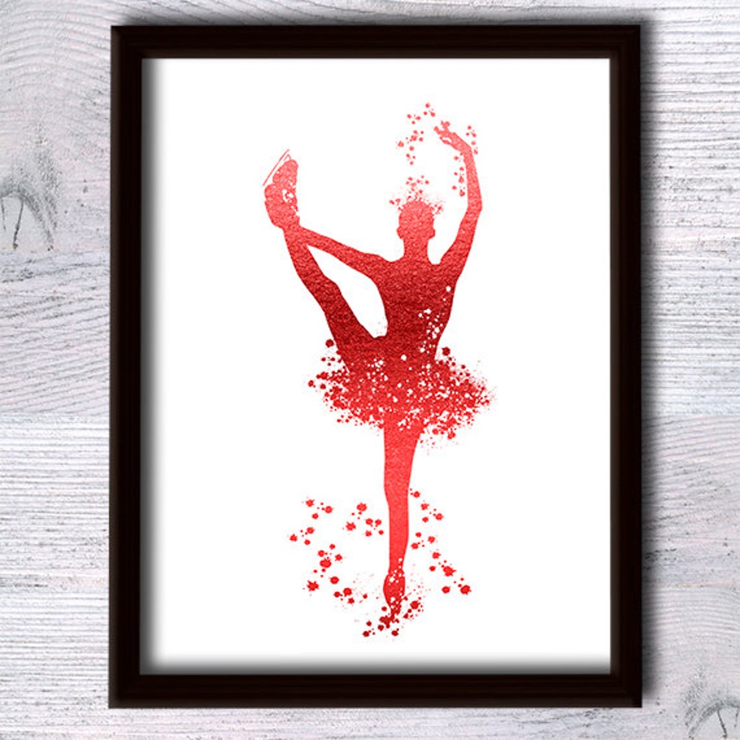 Sport Poster Figure Skating Girl Print Real Foil Poster Ice Skating ...