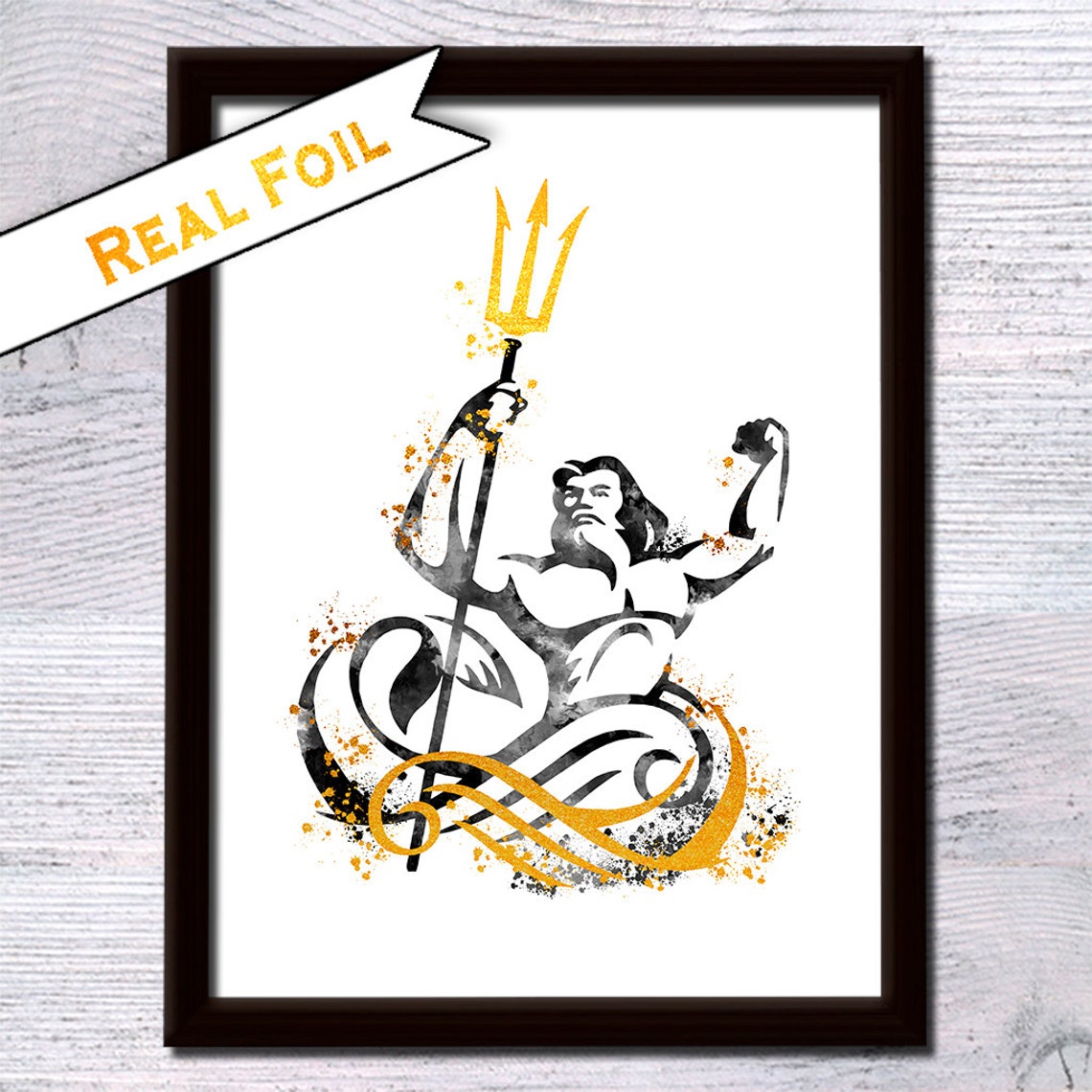Percy Jackson Poster Set of 4, Real Foil Print, Camp Half-blood Wall ...