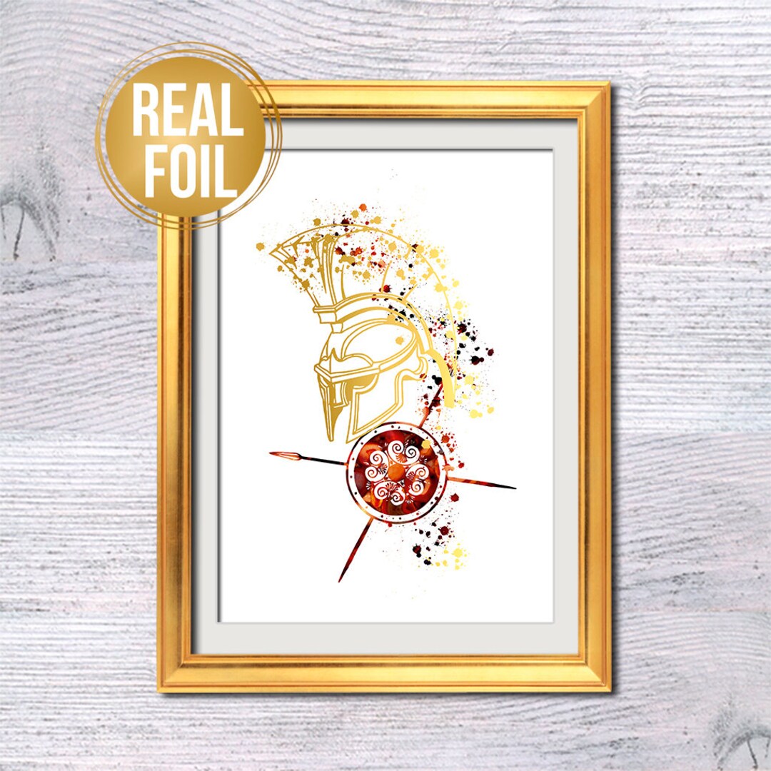 Greek God Ares Poster Greek Mythology Real Foil Print Mythology Poster ...