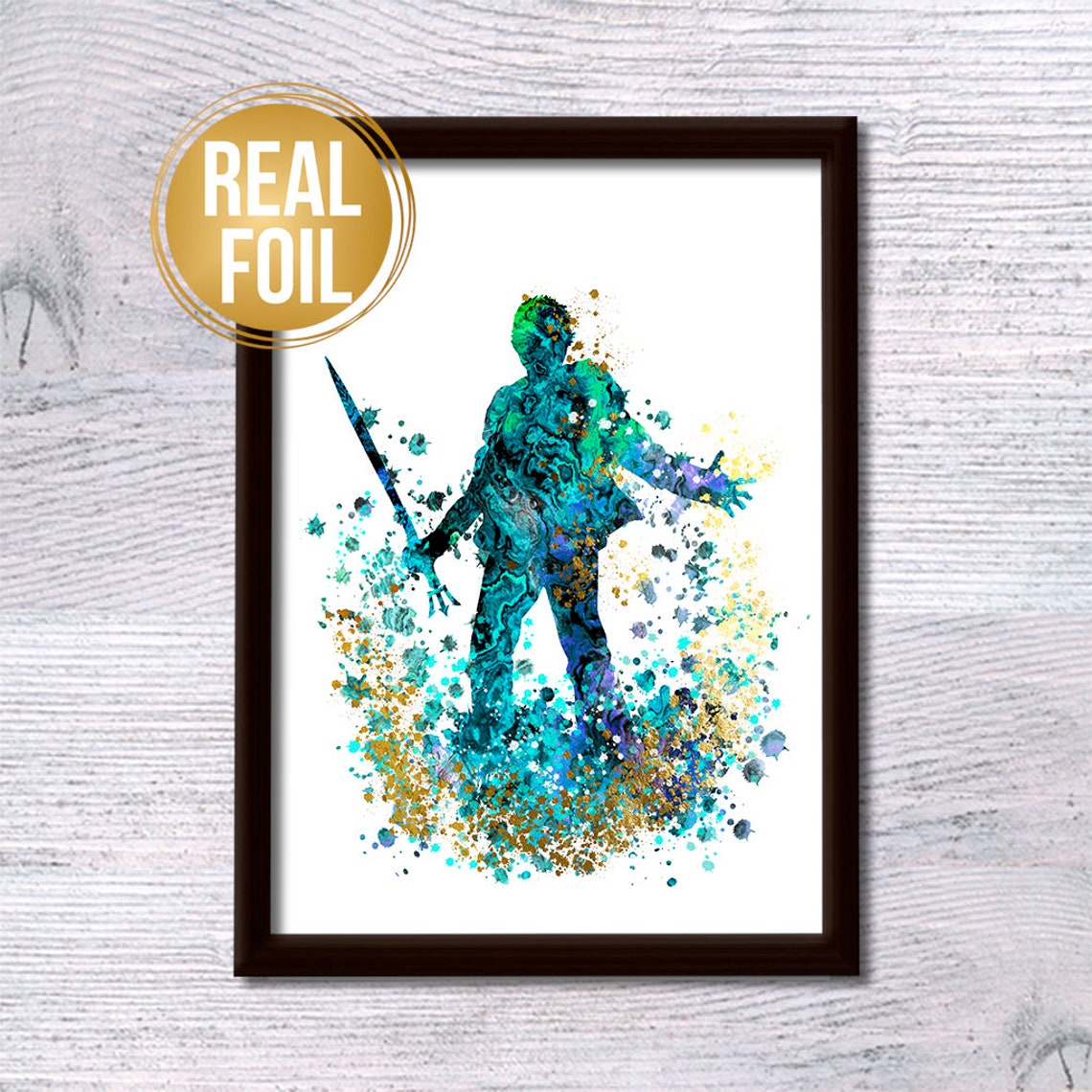Percy Jackson Print Real Foil Art Percy Jackson Poster Percy Jackson ...
