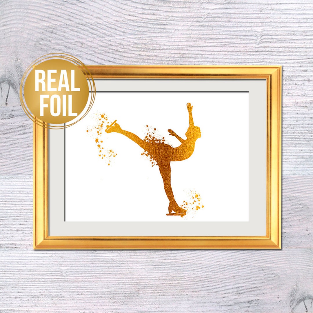 Figure Skating Girl Poster Ice Skating Girl Print Sport Wall Decor Gift ...