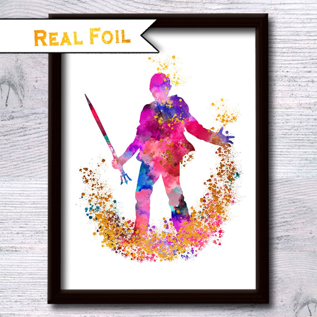 Percy Jackson Foil Art Print: Watercolor Decor G225 - Etsy