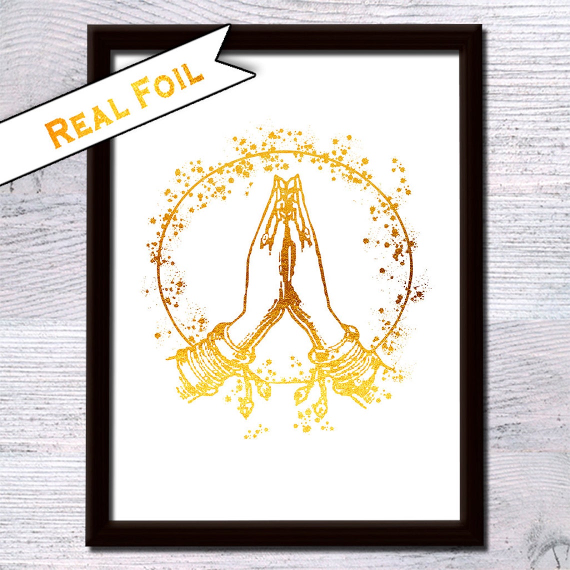 Namaste Gold Foil Print Yoga Art Poster Yoga Studio Decor Yoga - Etsy UK