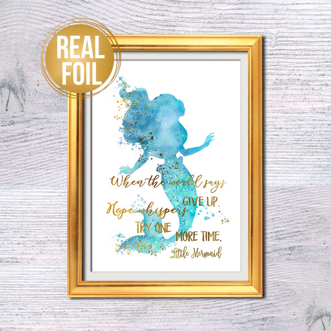 The Little Mermaid Poster Ariel Disney Print Disney Wall Decor Real ...
