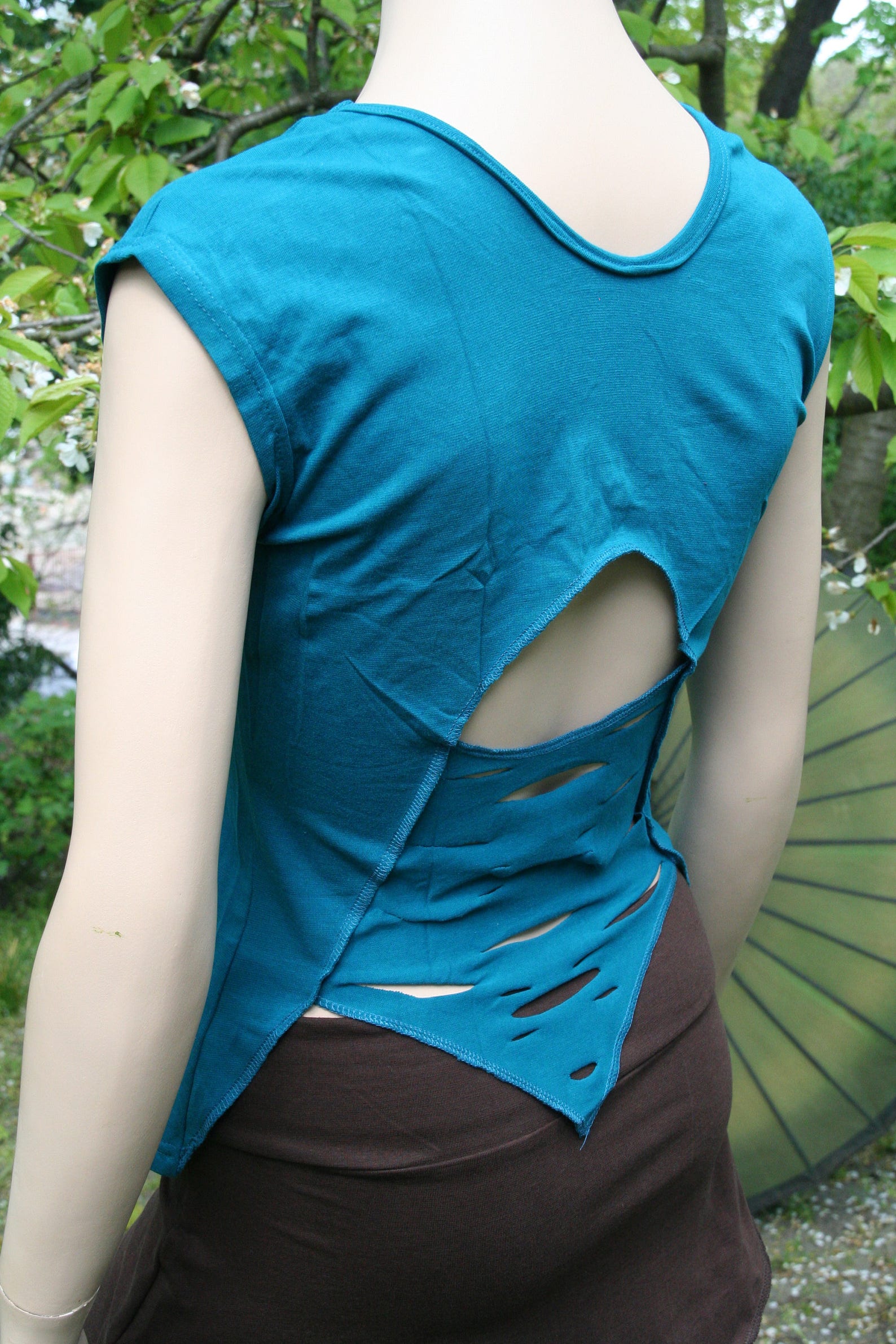 Cutout Zipfel Shirt Top Psy Goa Gipsy Boho Ethno Baumwolle Gr. - Etsy.de