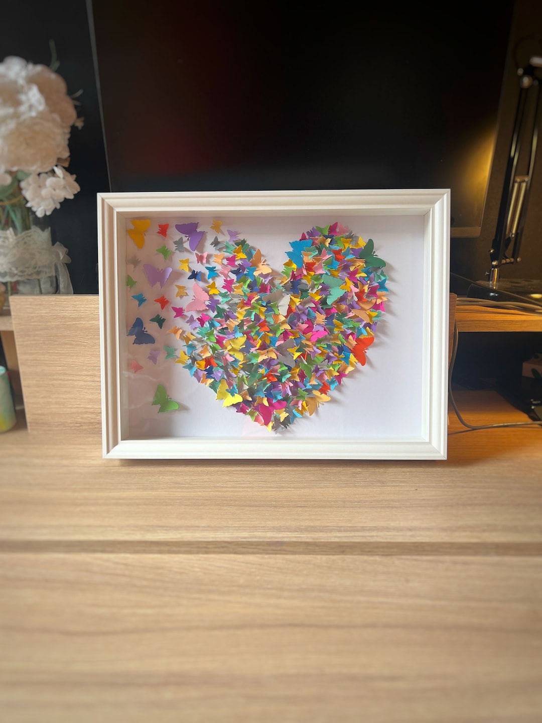 Multimix Butterflies Heart Art/ Wall ART/ 3D Paper Art/ Handmade Décor ...