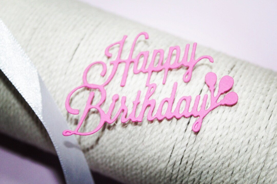 20” Pink Happy Birthday Die Cut/paper Letters/small Happy Birthday ...