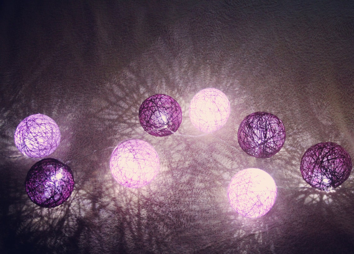 LED 20/10 MIX Handmade Cotton Light Balls, Cotton Balls String, Kid ...