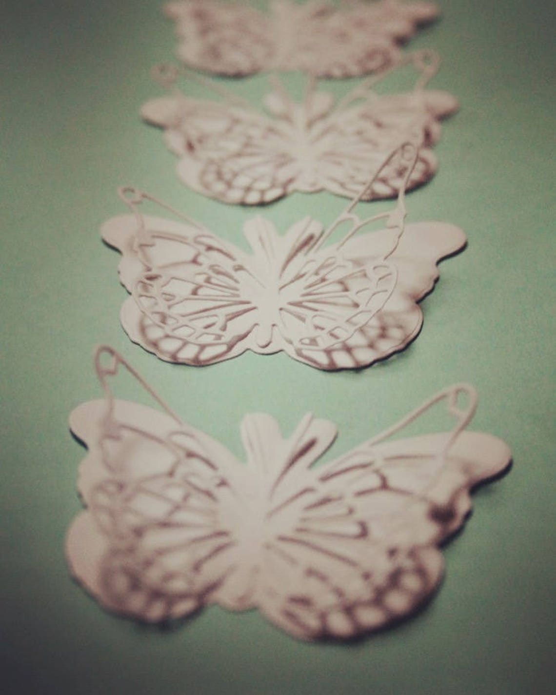 WHITE “ 30 Butterflies/ Paper Butterflies/ Butterflies DIE CUT/ Paper ...
