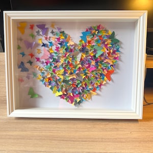 Multimix Butterflies Heart Art/ Wall ART/ 3D Paper Art/ Handmade Décor ...