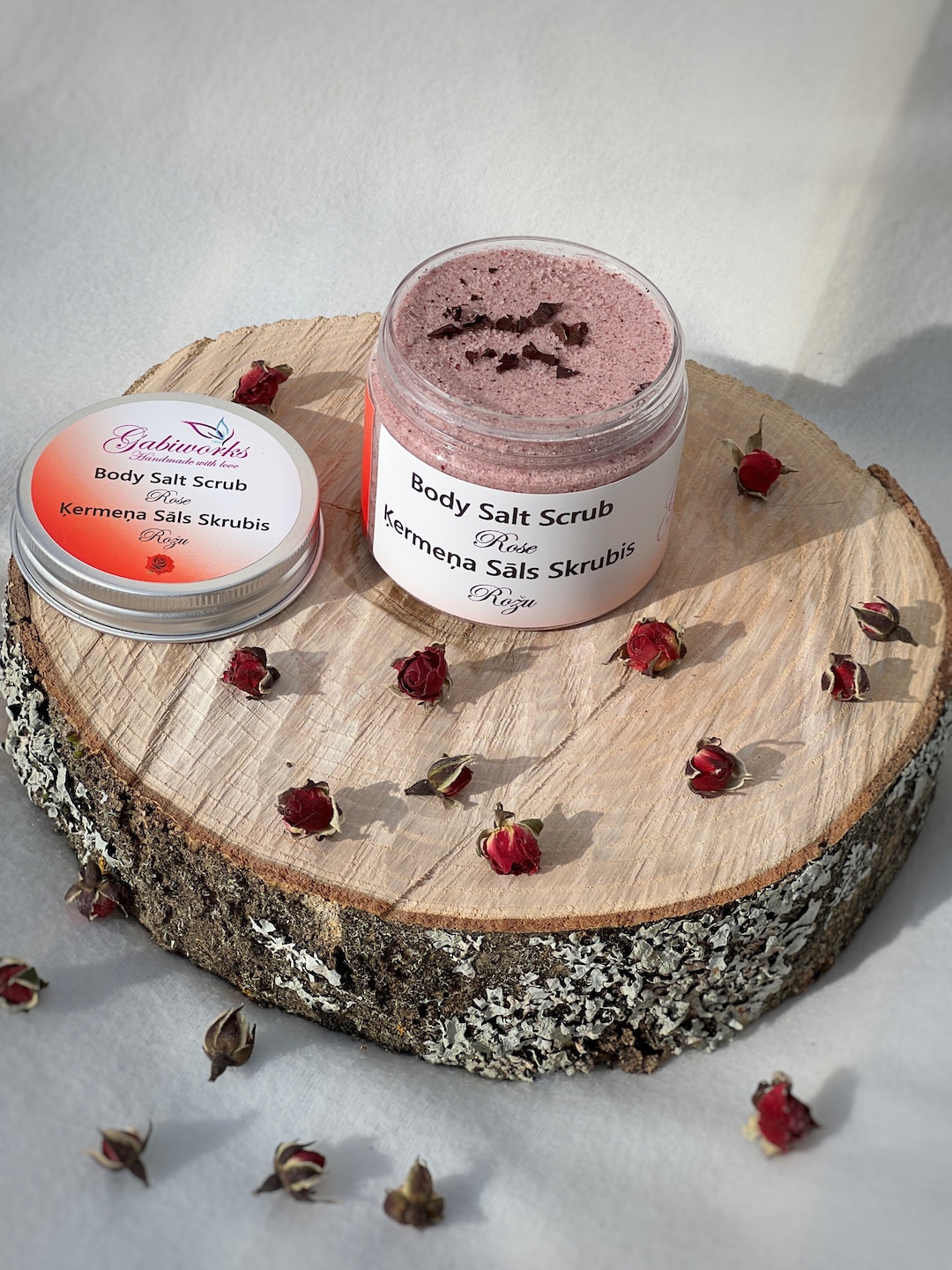 Rose Dead Sea Salt and Himalayan Salt Scrubs for All Skin Types. - Etsy