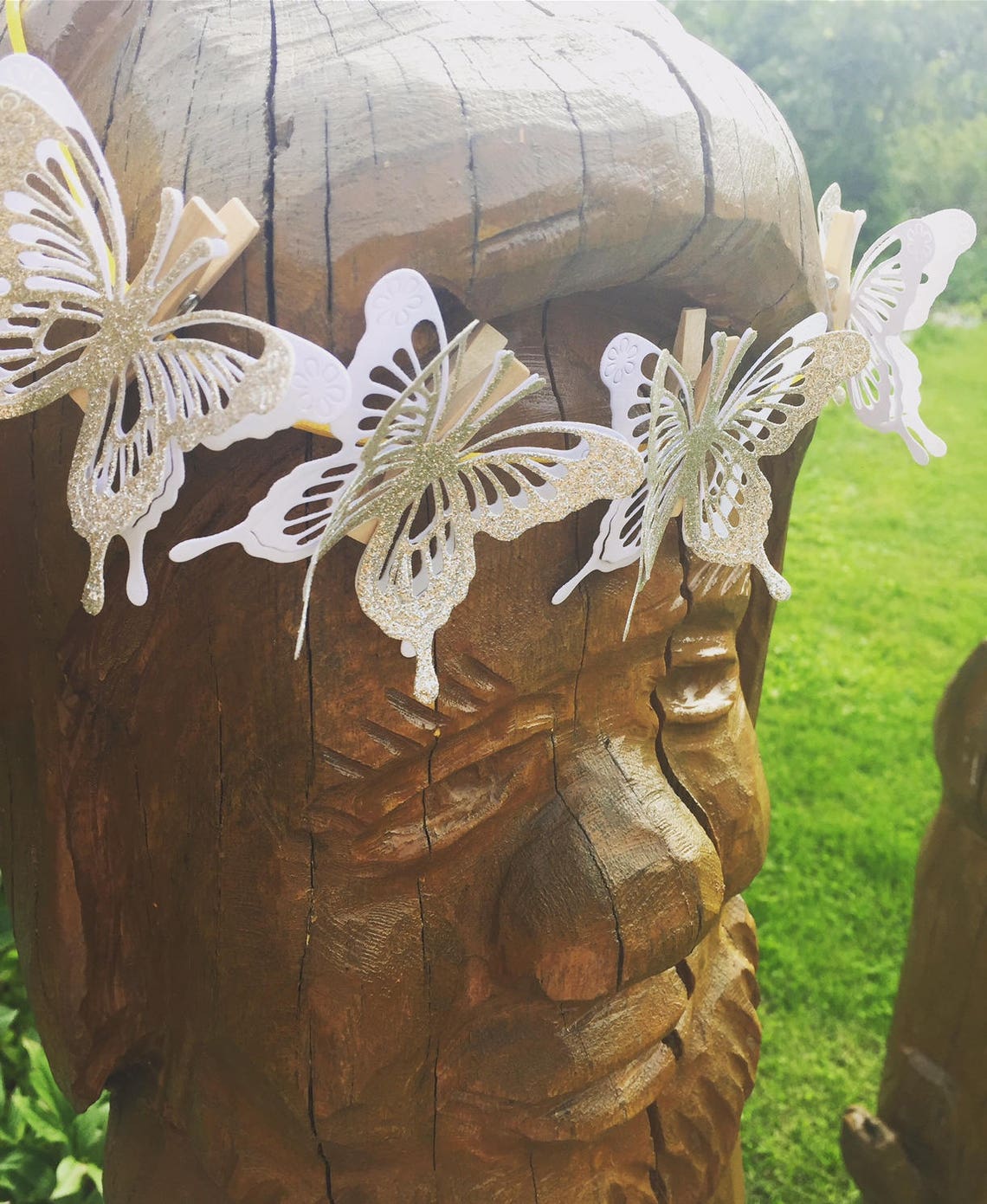 Large Pegs 20 Pcs./ Glitter Butterflies Pegs/wooden Pegs/ | Etsy