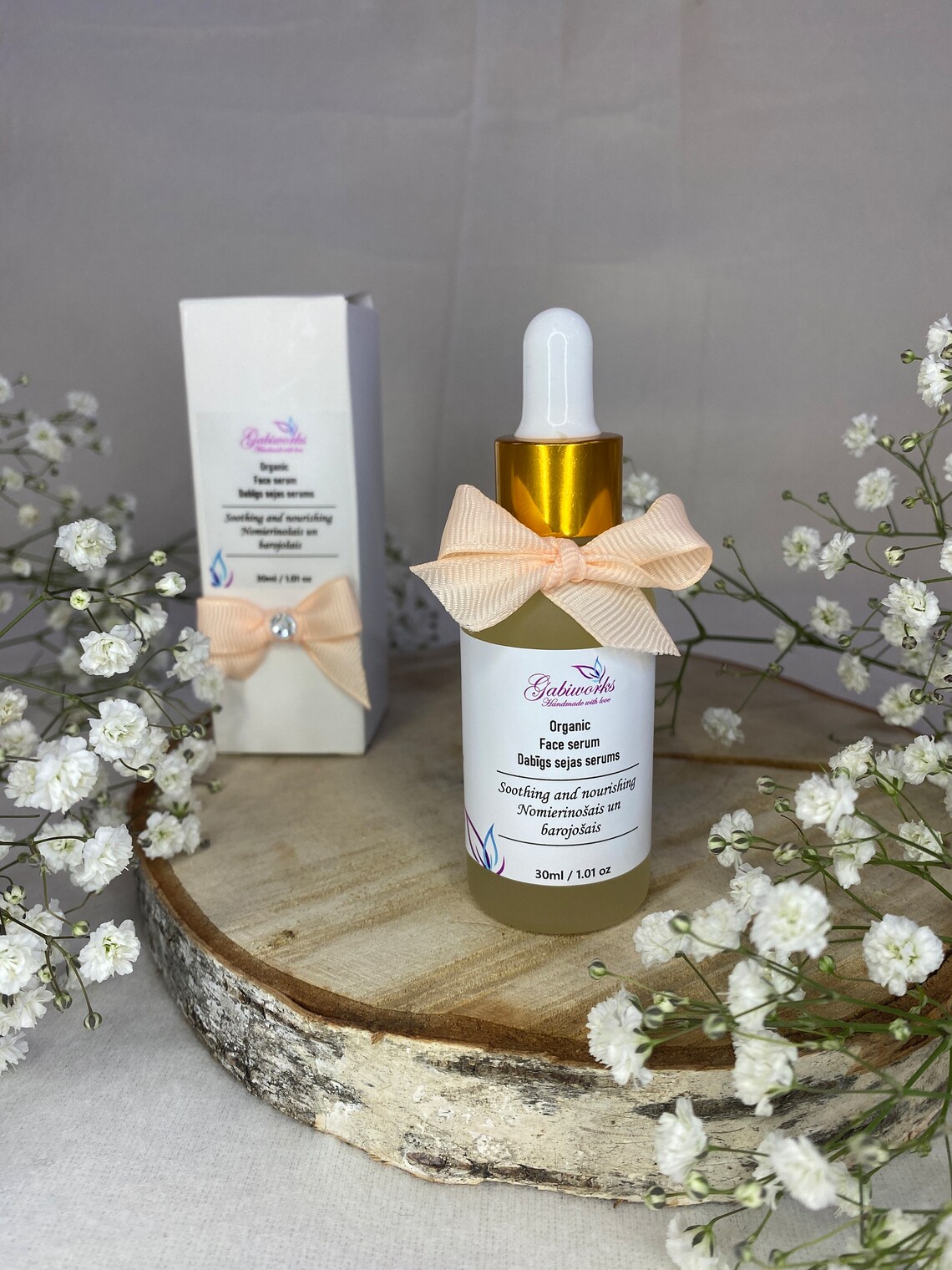100% Organic Soothing and Nourishing Face Serum, 30 Ml/natural Facial ...