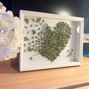 3D Butterfly Heart Wall Art, Green & Gold Handmade Decor - Etsy