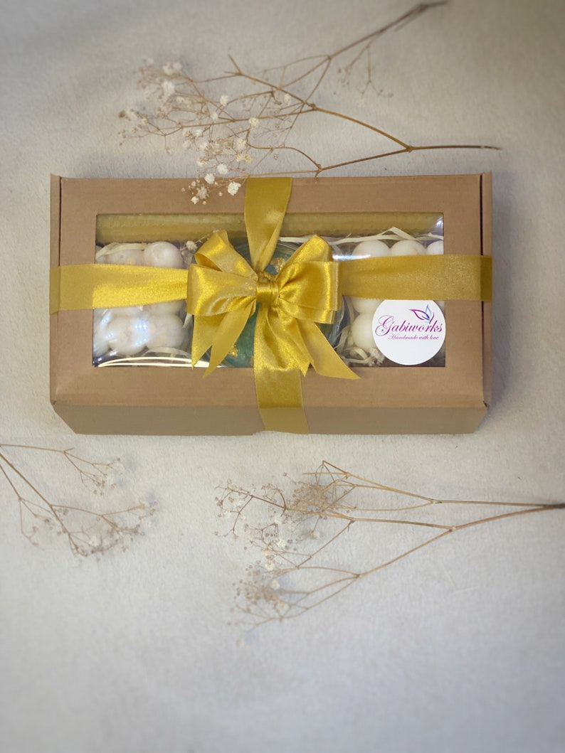 Organic Gift Set of 4 | Two Bubble Soy Candles, Palm Wax Candle in a ...