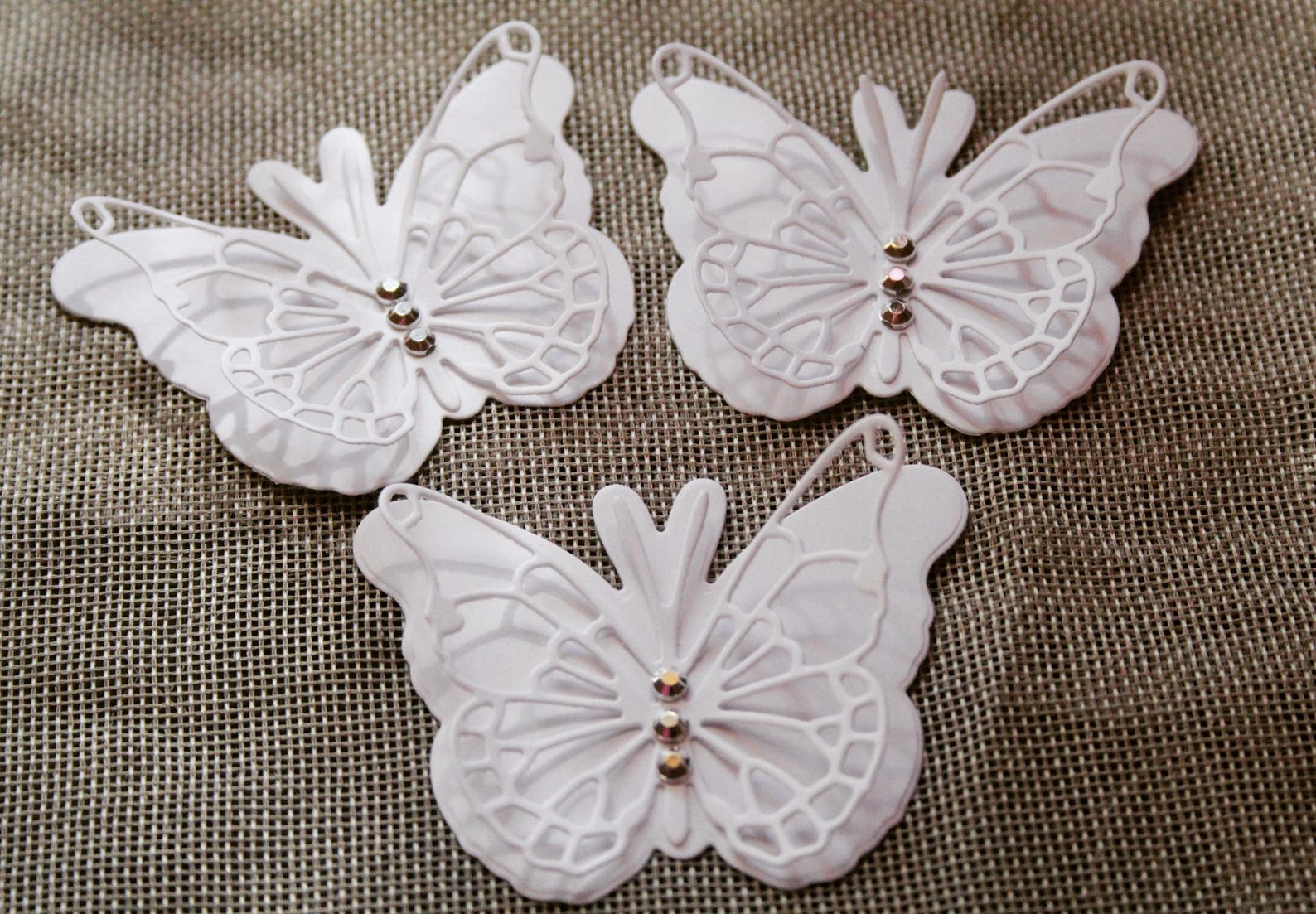 WHITE 12 Butterflies/ Paper Butterflies/ Butterflies DIE | Etsy
