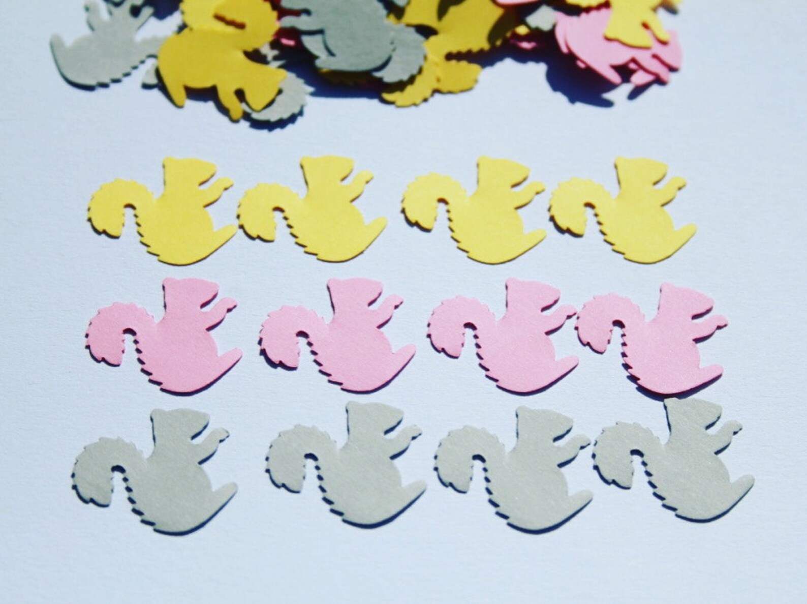 100 Squirrel Die Cut, Pink Paper SQUIRRELS, Paper Confetti, Squirrels ...